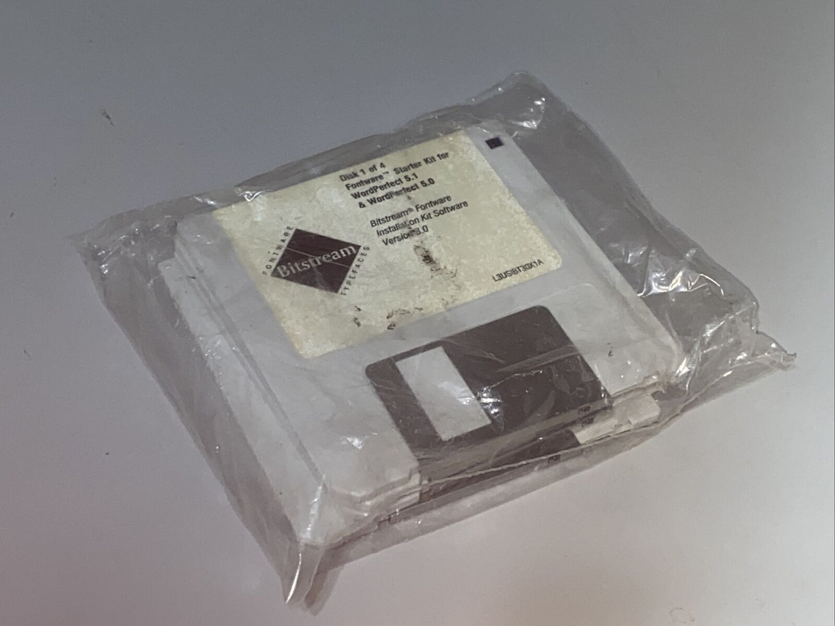 BitStream Fontware version 3.0 4 disk set PC for PC Computers WordPerf